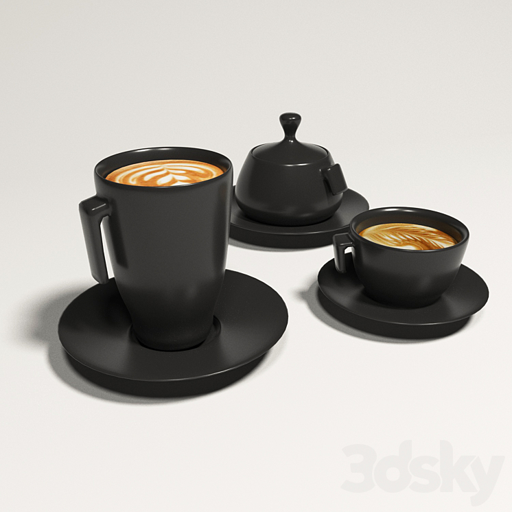 Coffee set - Food and drinks - 3D model