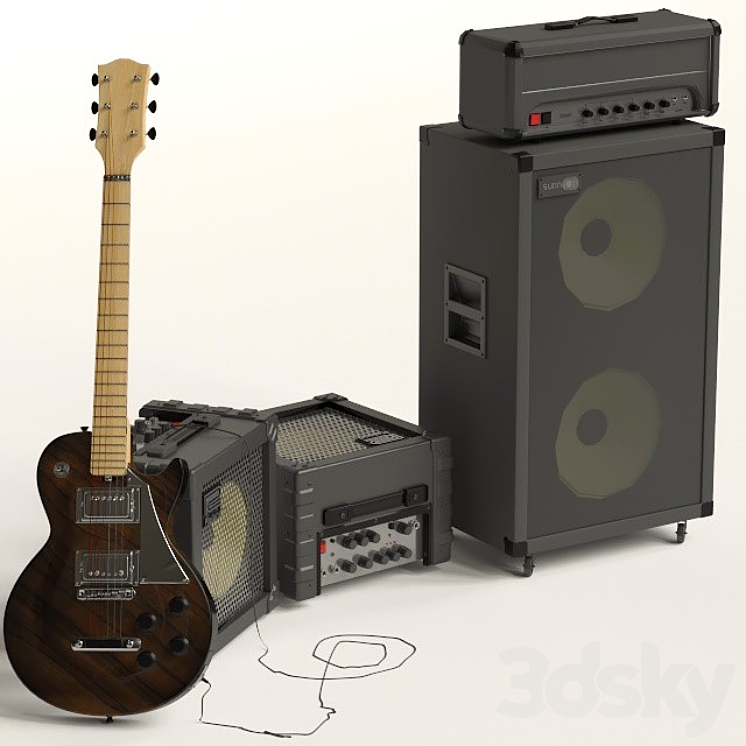 Gutar & Bass - Musical instrument - 3D model