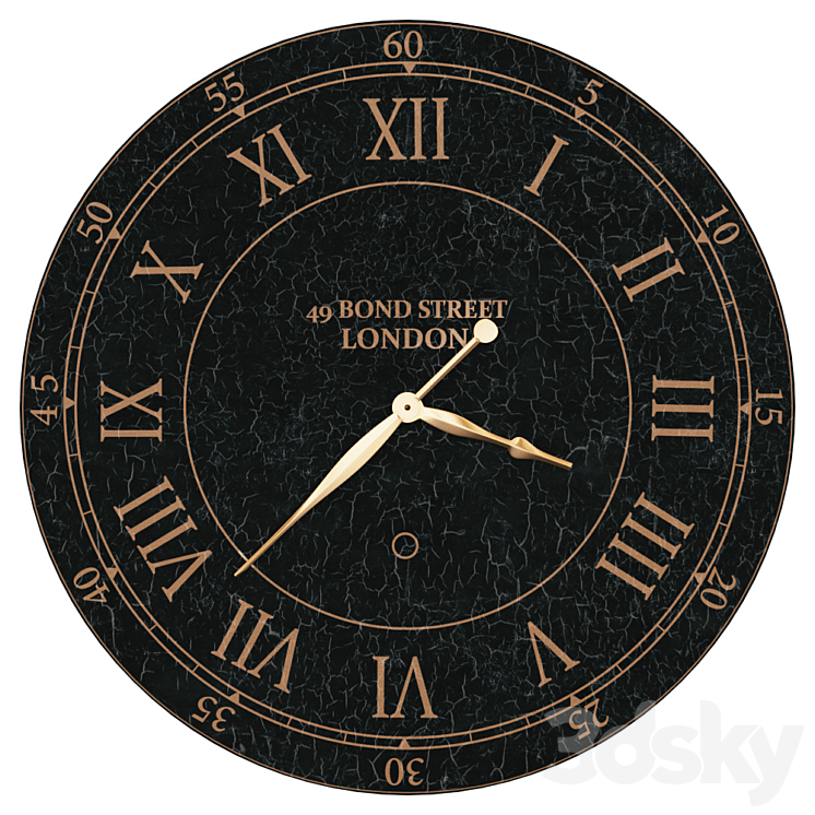Hours 49 Bond Street Clock - Watches & Clocks - 3D model