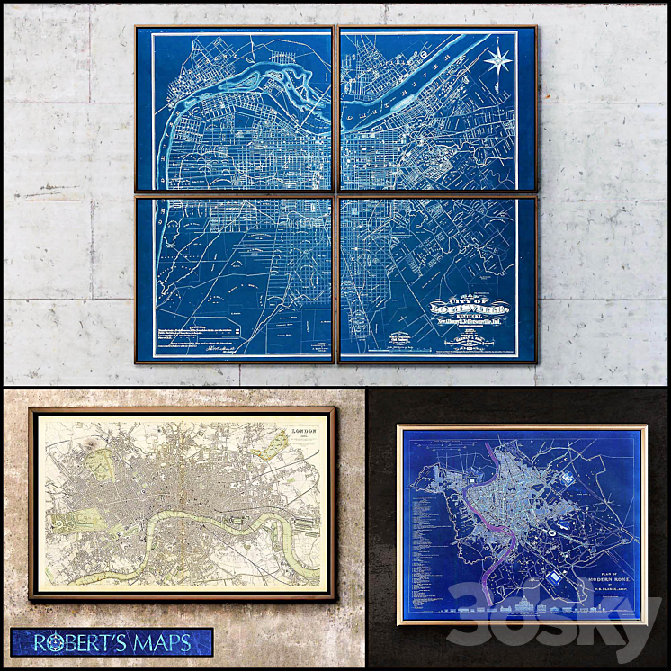 Roberts Maps - set 12 - Frame - 3D model