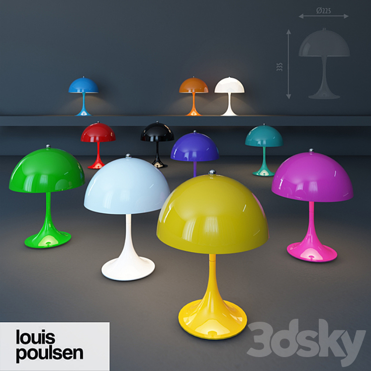 LouisePoulsen PANTHELLA MINI TABLE - Table lamp - 3D model