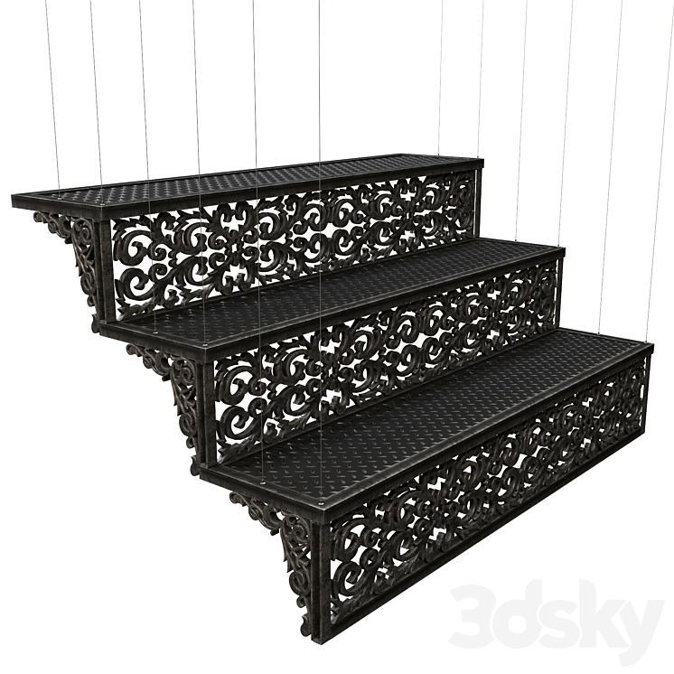 Forged stairs - Staircase - 3D model
