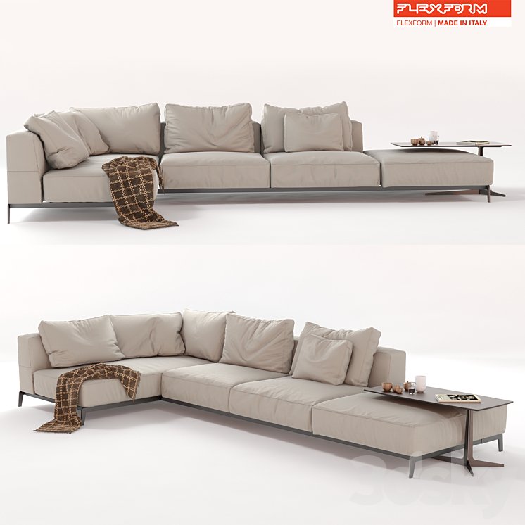 Flexform Sectional Sofa - Sofa - 3D model