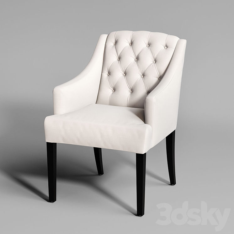 Dining Chair Lancaster with arm - Chair - 3D model