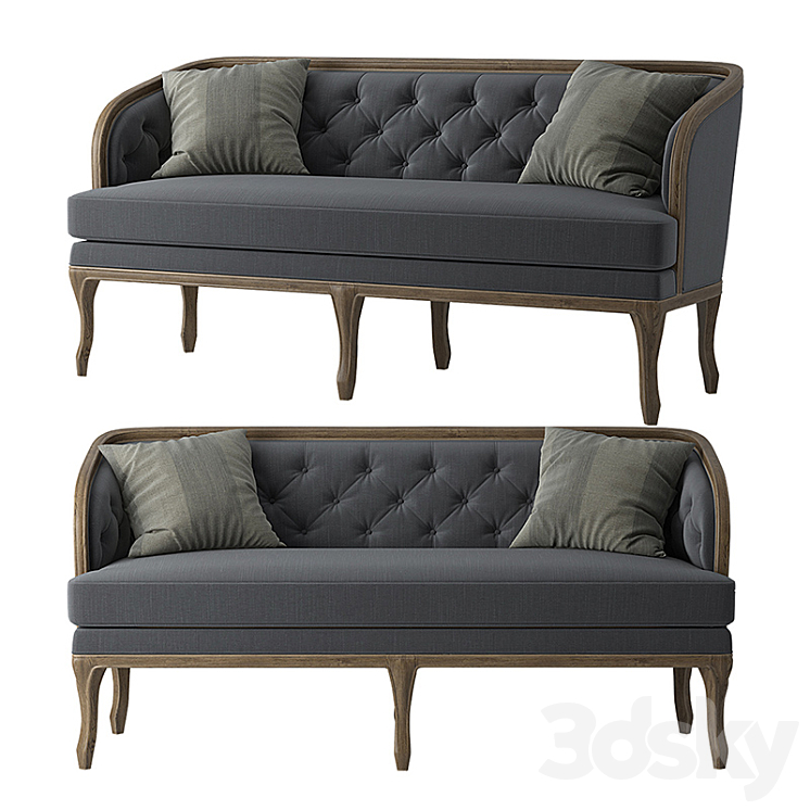Oliver 3 Seater Sofa. Brosa - Sofa - 3D model