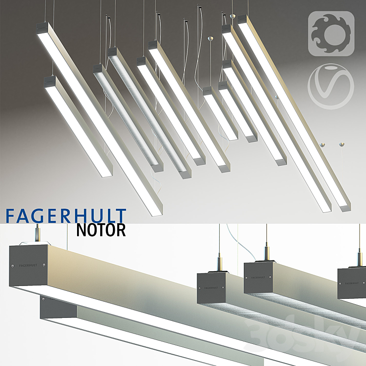 Fagerhult - Notor - Pendant light - 3D model
