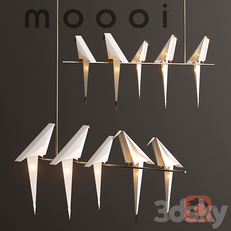 Mooi Bird Lights - Pendant light - 3D model