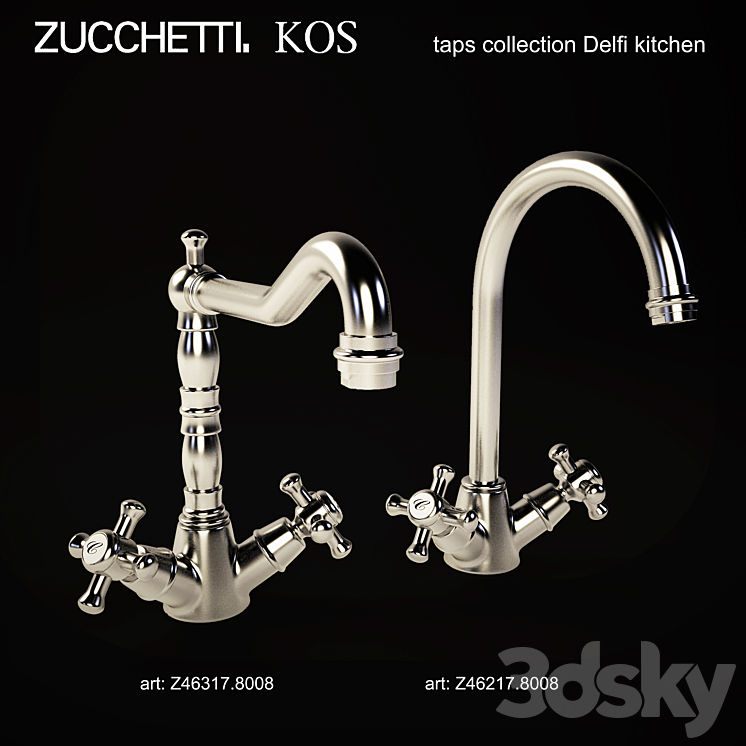 Zucchetti. KOS kitchen taps collection Delfi - Faucet - 3D model