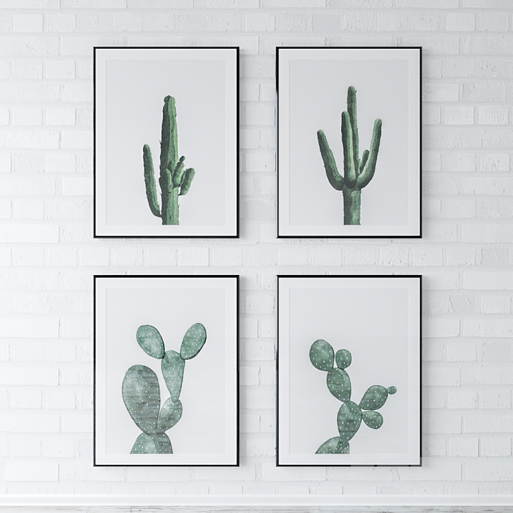 Cactus posters - Frame - 3D model