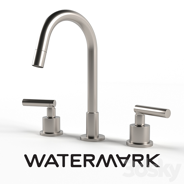 Watermark Designs 3 Hole Deck Mount Kitchen Faucet - Faucet - 3D model