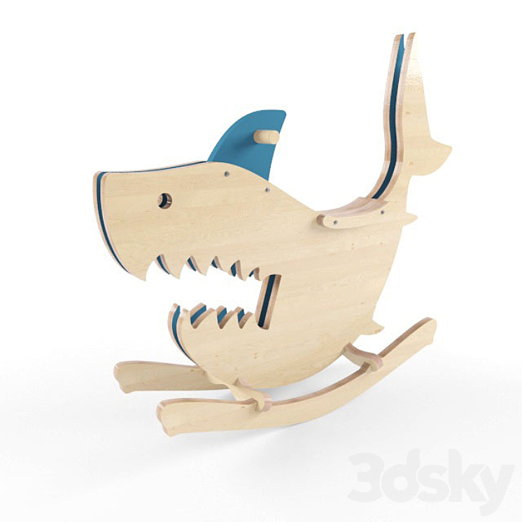Rocking chair Shark - Toy - 3D model