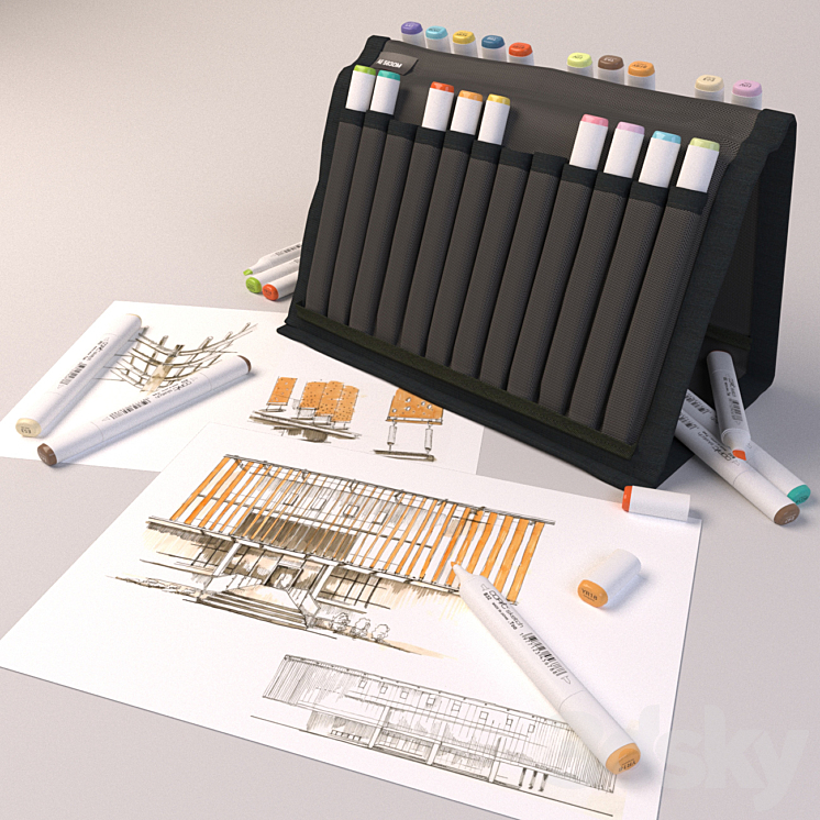 COPIC SKETCH - Other decorative objects - 3D model