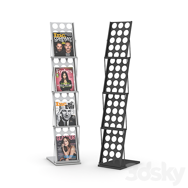 Folding Brochure Stand - Shop - 3D model
