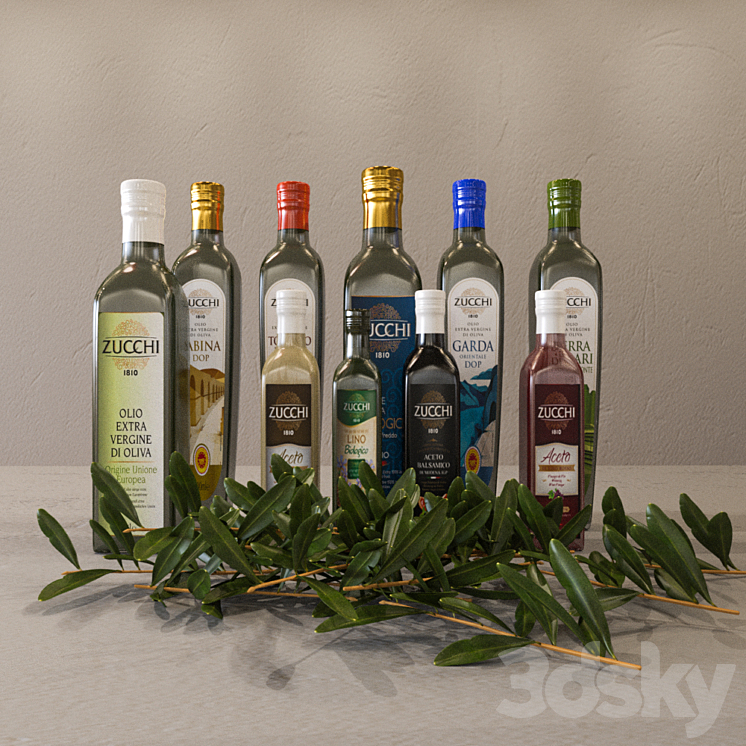 Oil and vinegar - Food and drinks - 3D model
