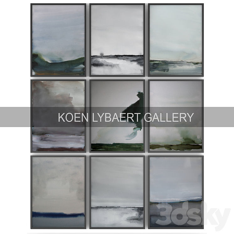 Paintings by Koen Lybaert | set 4 - Frame - 3D model