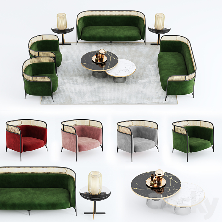 GamFratesi - Targa - Sofa - 3D model