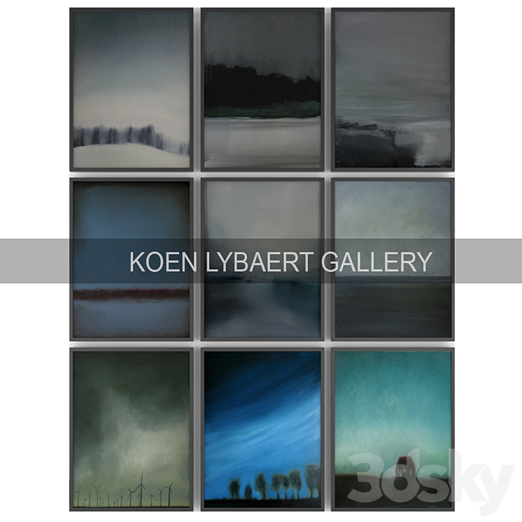 Paintings by Koen Lybaert | set 10 - Frame - 3D model