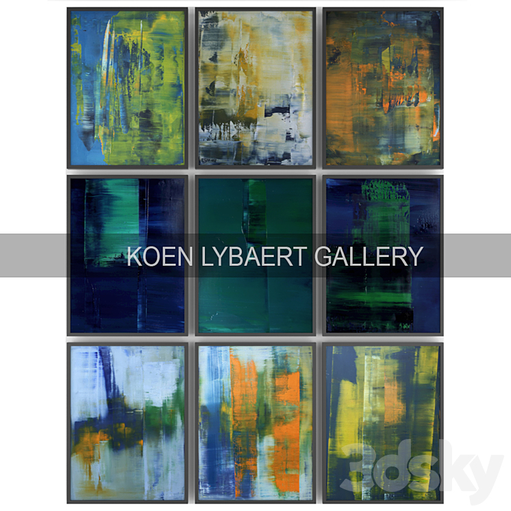 Paintings by Koen Lybaert | set 12 - Frame - 3D model