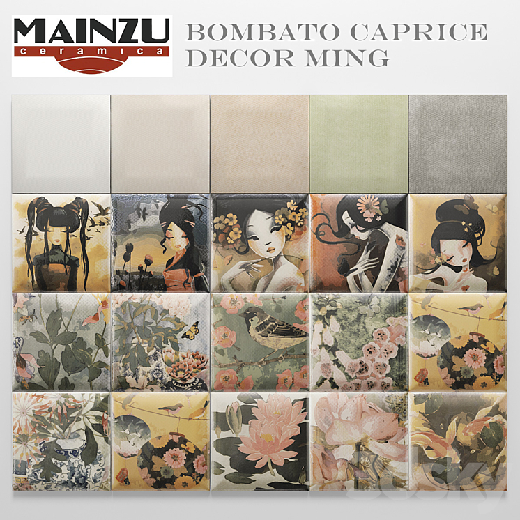 Mainzu Bombato Caprice - Tile - 3D model
