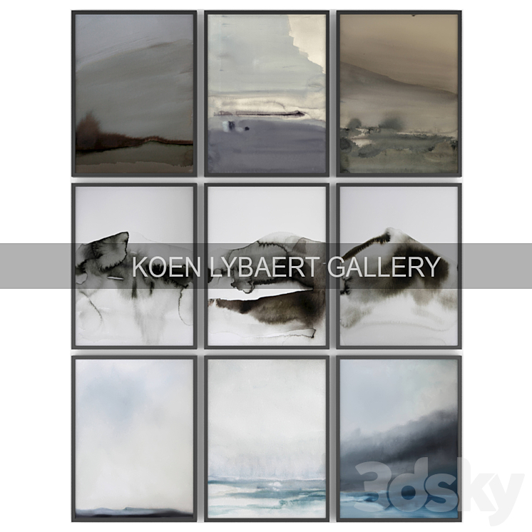 Paintings by Koen Lybaert | Set 17 - Frame - 3D model