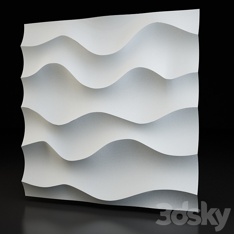 3d panel Ripple - 3D panel - 3D model