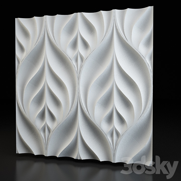3d panel Leaves - 3D panel - 3D model
