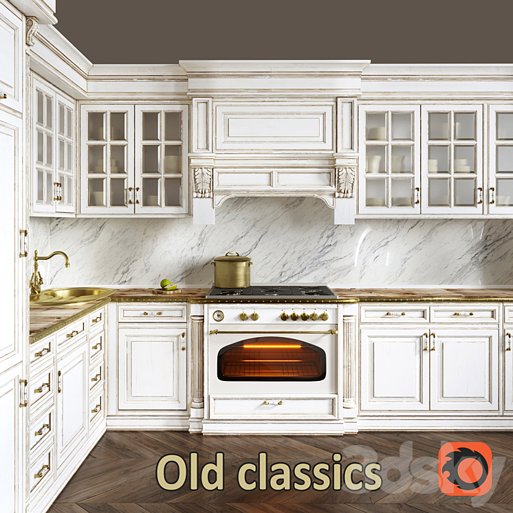 Old kitchen classics b19 - Kitchen - 3D model