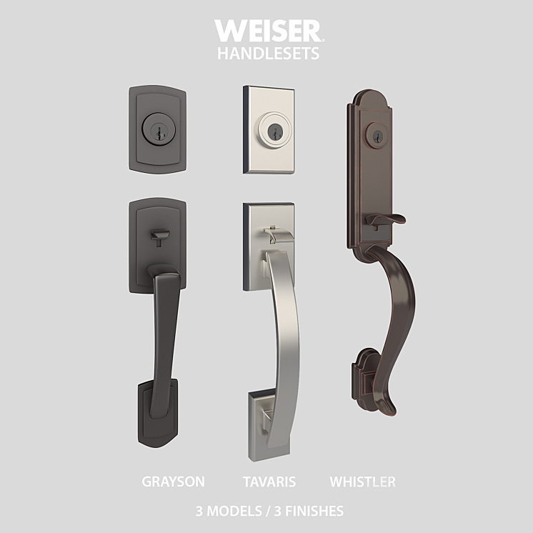 Weiser Handle Sets - Doors - 3D model