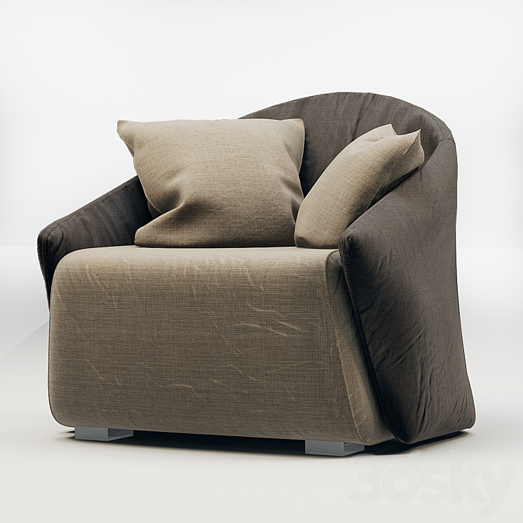 Saba Italia BUSTIER - Arm chair - 3D model