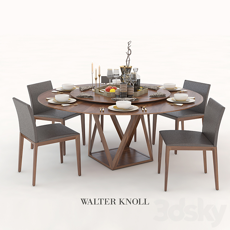 Walter Knoll Table Set - Table + Chair - 3D model