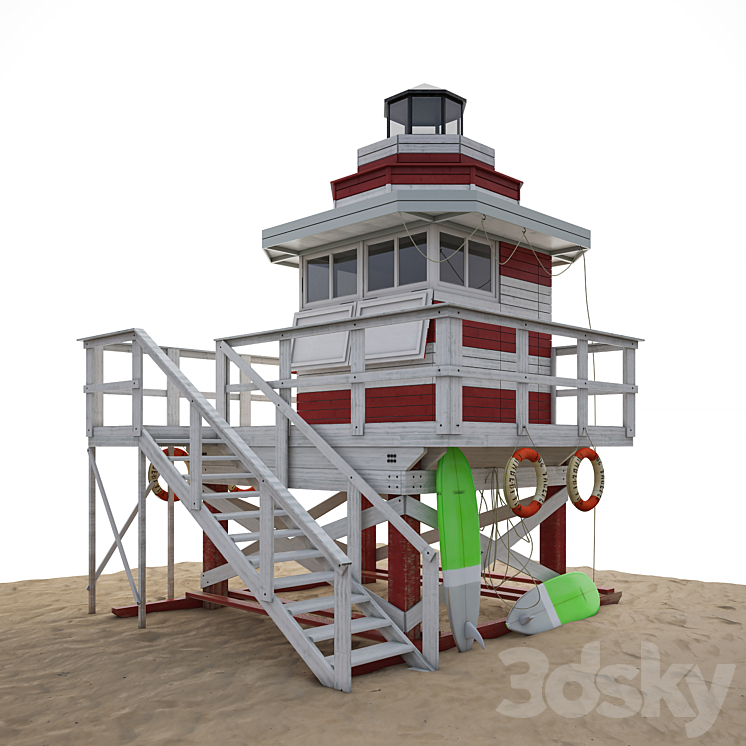Lifeguard Station - Building - 3D model