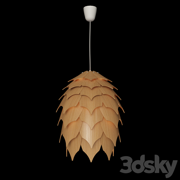 Pendant lamp in wood PANGO - Pendant light - 3D model