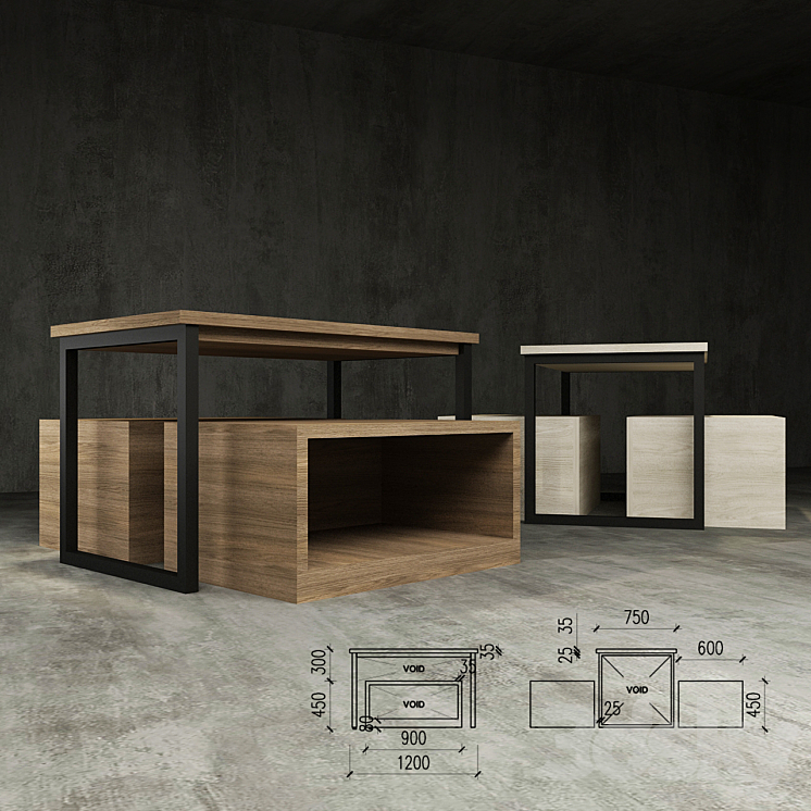 Display table - Table + Chair - 3D model