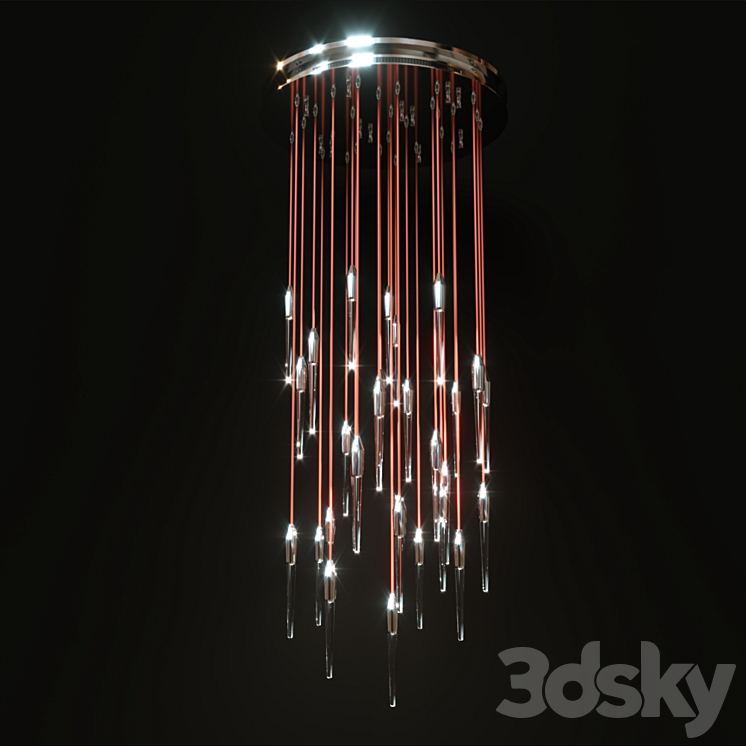 Icicle Disk LED Series - Pendant light - 3D model