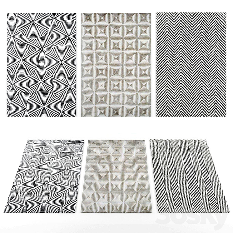 Dynamic rugs - Carpets - 3D model