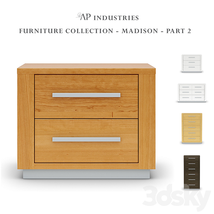 Ap Madison Cherry Collection 2 - Sideboard & Chest of drawer - 3D model
