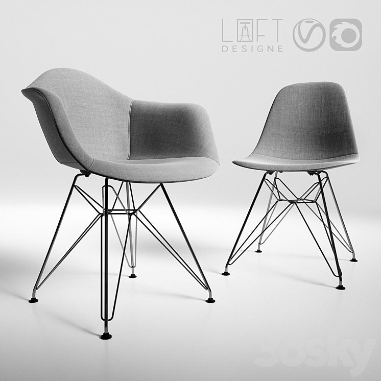 Loftdesigne chairs model 3565, 3566 - Chair - 3D model