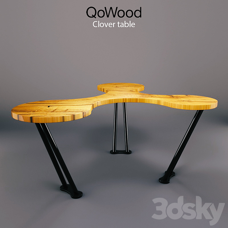 Clover table - Table - 3D model