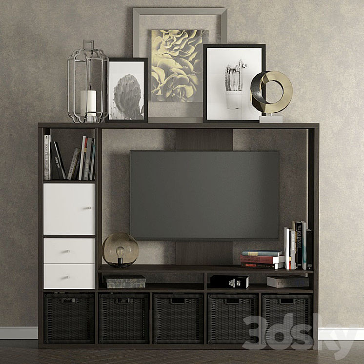 TV cabinet Ikea Lappland. TV Wall 3D model