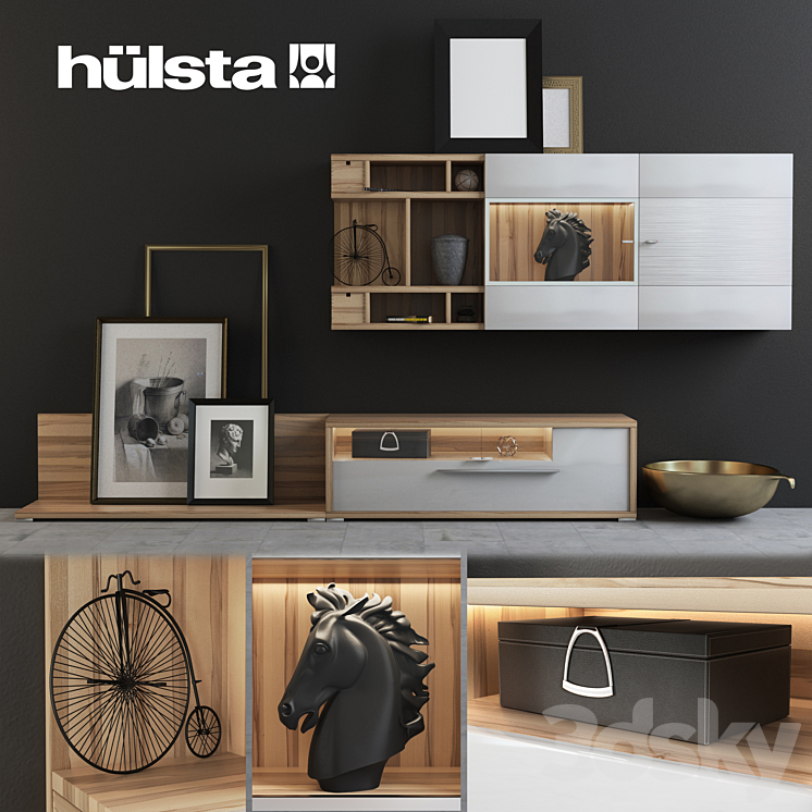Hulsta Mento - TV Wall - 3D model