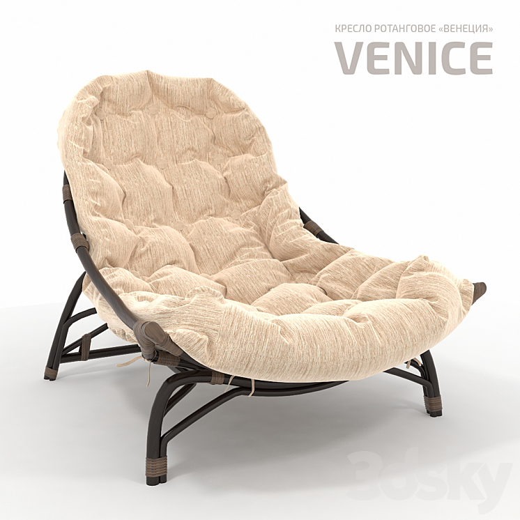 CHAIR ROTANG "VENICE" - Arm chair - 3D model