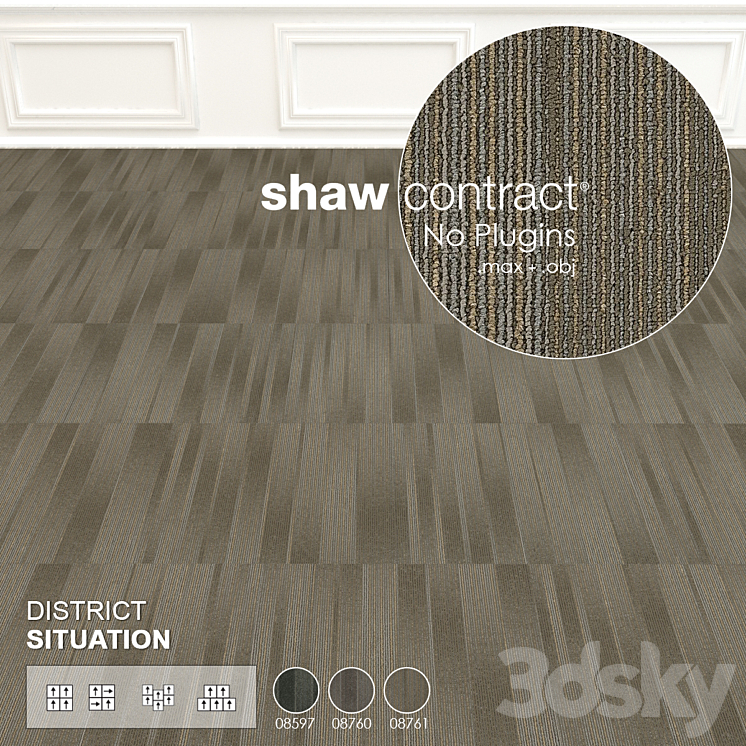 Shaw Carpet District Situation Wall to Wall Floor No 2 - Carpets - 3D model