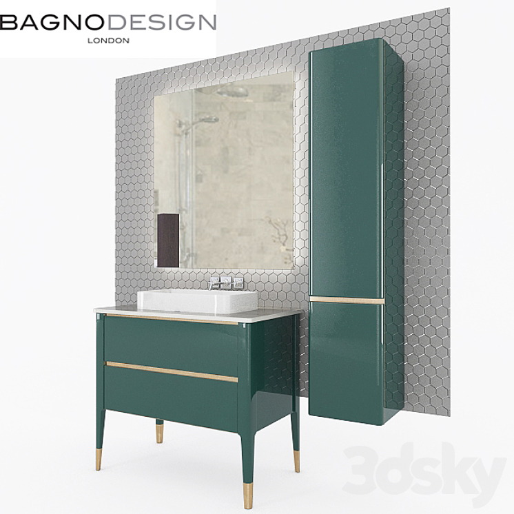Bagno Design London ART wash basin - Bathroom furniture - 3D model