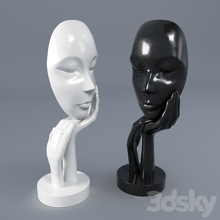 Figurine mask - Sculpture - 3D model