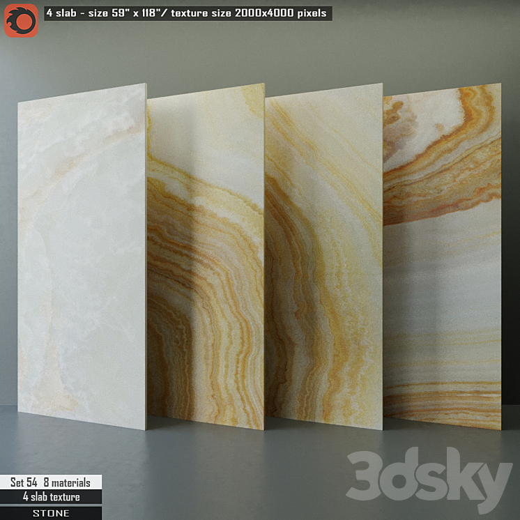 Stone slab Set 54 - Stone - 3D model