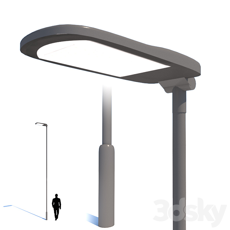 modern street lamp - Street lighting - 3D model
