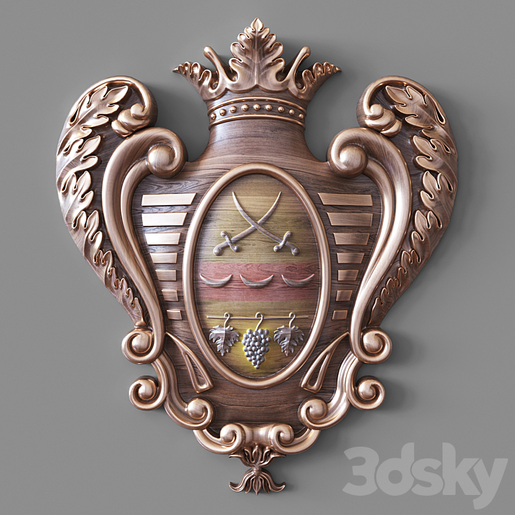 Cartouche - Decorative plaster - 3D model