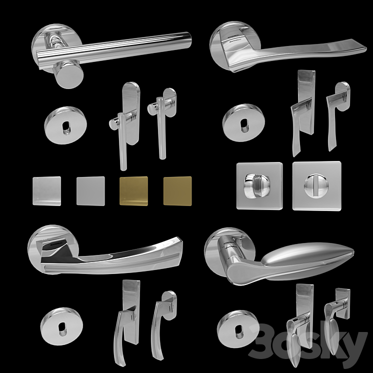 Handles for doors and windows Mandelli (4 pcs., 4 colors) 4 - Doors ...