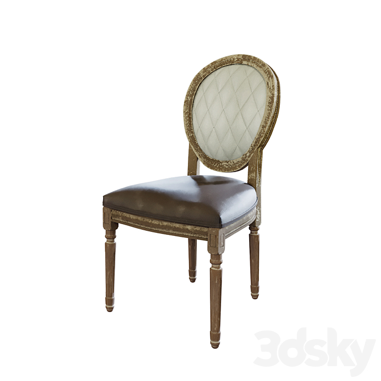 Soft chair upholstery Volker brown - Chair - 3D model