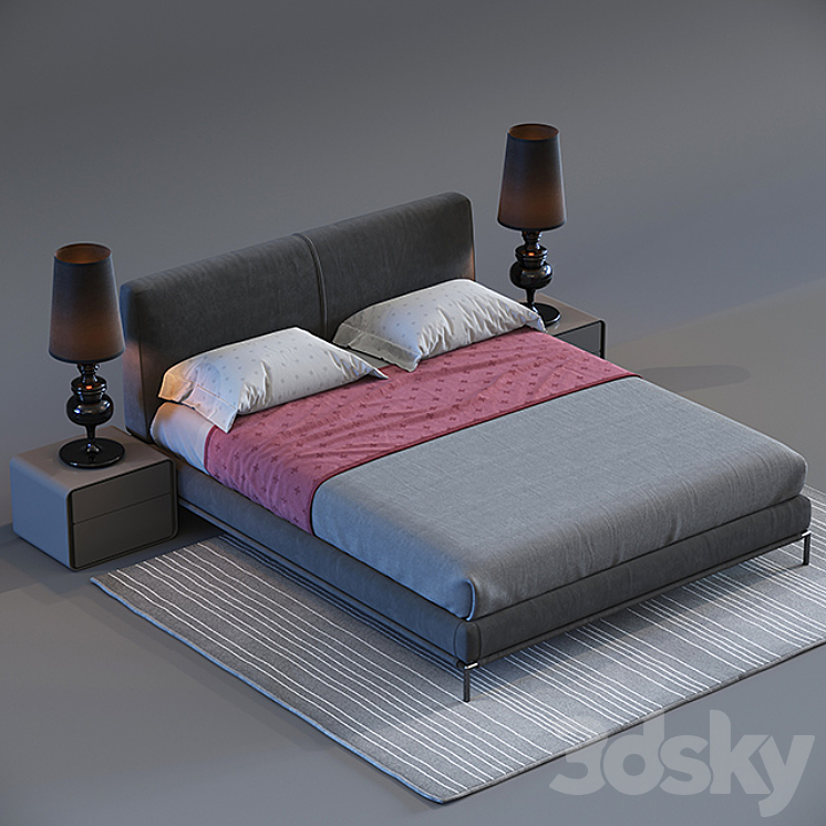 Flou Icon - Bed - 3D model
